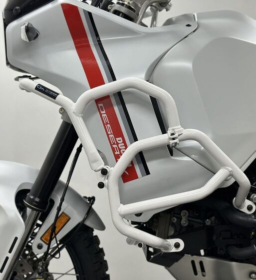 Defensas Outback Motortek para Ducati Desert X Color Blanco Opción Sin ...